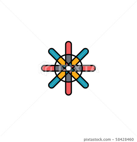 flower star sign symbol design illustration vector - Stock Illustration ...