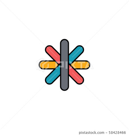 flower star sign symbol design illustration vector - Stock Illustration ...