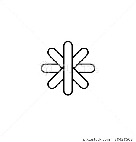 flower star sign symbol design illustration vector - Stock Illustration ...
