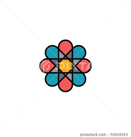 flower star sign symbol design illustration vector - Stock Illustration ...