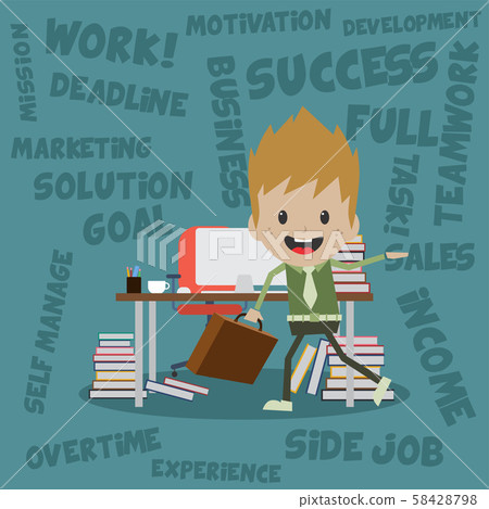 office goal sales business vector art illustration - Stock Illustration ...