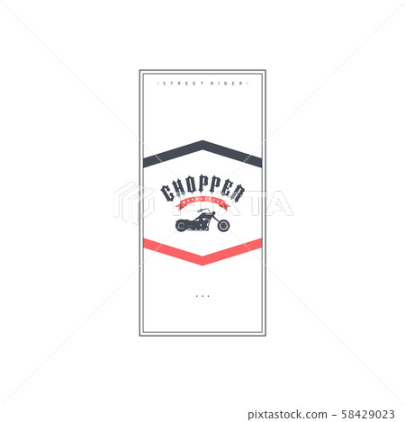 chopper custom motorcycle theme flyer template - Stock Illustration ...