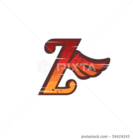 alphabet wing red sign logo brand sign icon-插圖素材 [58429245] - PIXTA圖庫