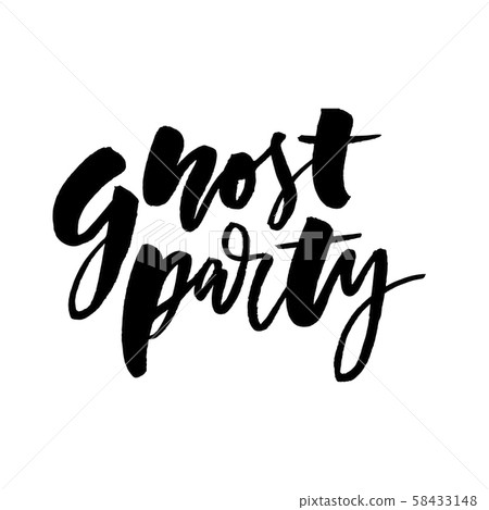 slogan Ghost Party phrase graphic vector Print - Stock Illustration ...