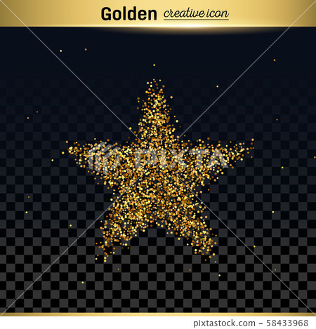 Gold glitter vector icon - Stock Illustration [58433968] - PIXTA