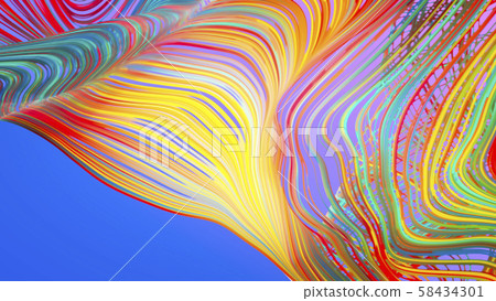 Colorful Curved Lines On Graduated Blue - Purple - Stock Illustration ...