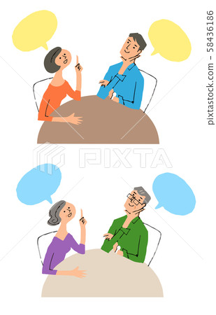 Consulting couple Fudashi - Stock Illustration [58436186] - PIXTA