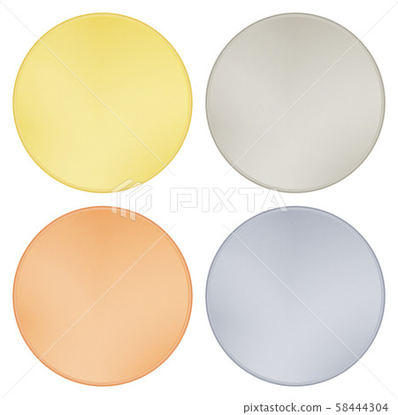 vector set shiny round blank templates, for coins, - Stock Illustration ...