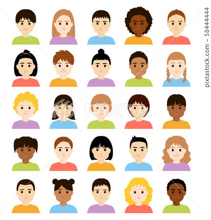 Avatar icons for children - Stock Illustration [58444444] - PIXTA