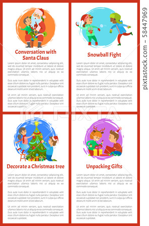 Conversation with Santa Claus Christmas Holidays - Stock Illustration ...