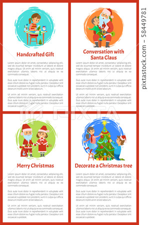Conversation with Santa Claus Merry Christmas - Stock Illustration ...
