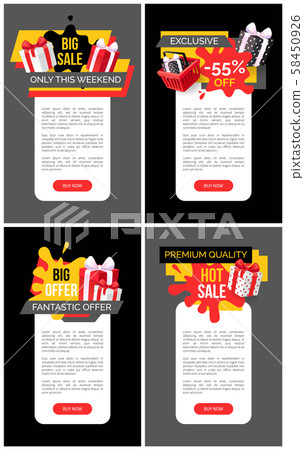 All Products Sale, Discounts on Web Pages Set - Stock Illustration ...