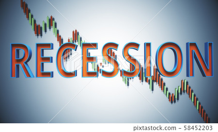 Recession Stock Market Economy Concept 3D... - Stock Illustration ...