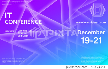 Conference design template. Business background. - Stock Illustration ...