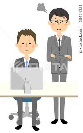 Business scene Boss and subordinate - Stock Illustration [58454381] - PIXTA