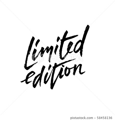Limited edition. Ink handwritten lettering.... - Stock Illustration ...