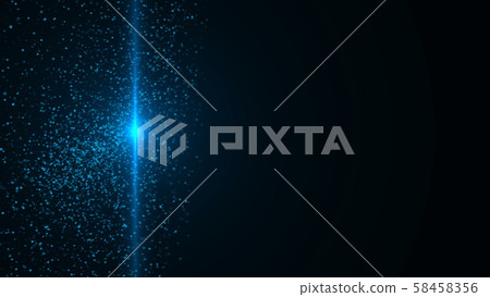 Light beam and many beautiful particles are in... - Stock Illustration ...