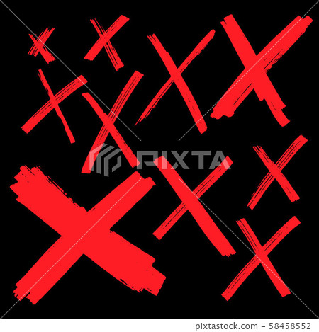 hand drawn cross mark background - Stock Illustration [58458552] - PIXTA