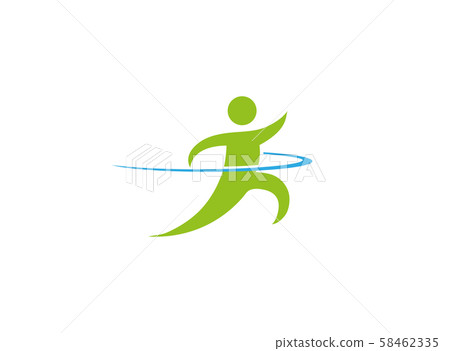 Speed sprinter an athlete run fast for logo... - Stock Illustration ...