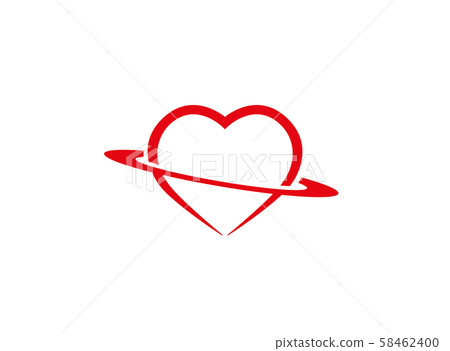 circle holding heart for logo design... - Stock Illustration [58462400 ...