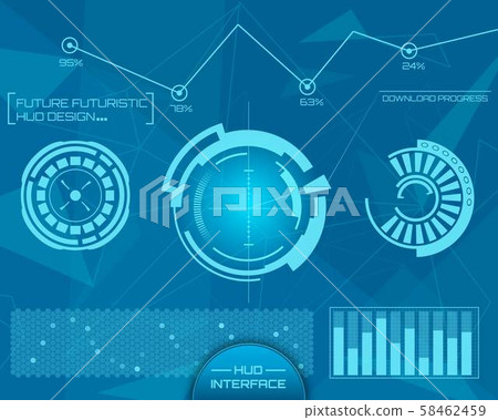 Abstract future, concept vector futuristic blue... - Stock Illustration ...