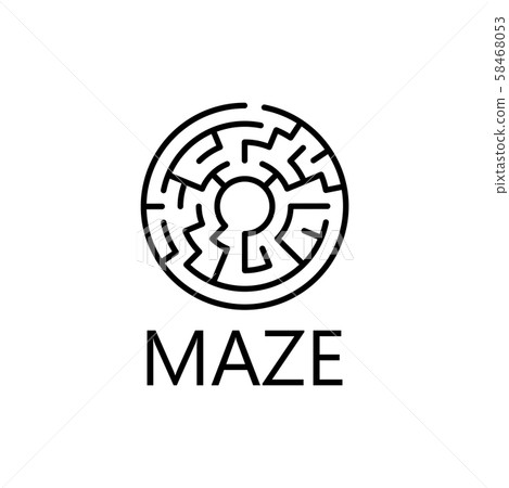 Maze in symple style. Isolated vector sign symbol. - Stock Illustration ...