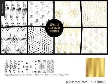 Hand drawn Patterns - white - Stock Illustration [58470083] - PIXTA