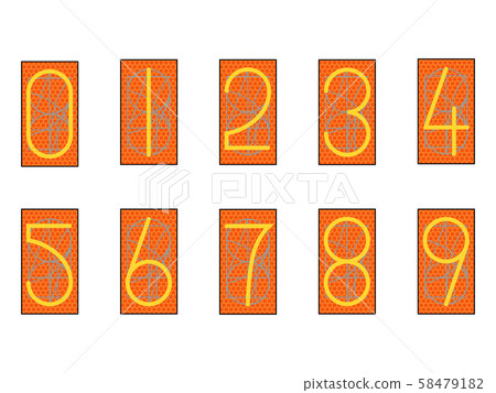 Nixie tube number illustration icon - Stock Illustration [58479182] - PIXTA