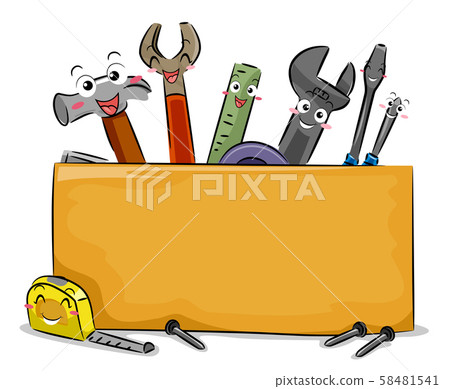 Mascot Tools Construction Illustration - Stock Illustration [58481541 ...