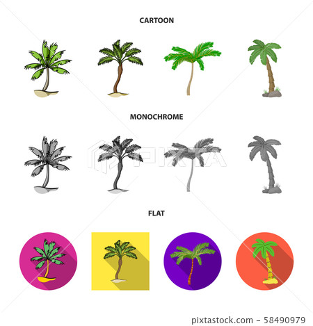 Vector illustration of tree and summer symbol.... - Stock Illustration ...