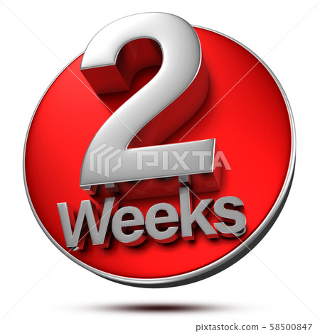 2 Weeks 3d. - Stock Illustration [58500847] - PIXTA