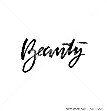 Beauty lettering. Vector illustration. Modern... - Stock Illustration ...