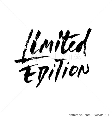Limited edition. Ink handwritten lettering.... - Stock Illustration ...