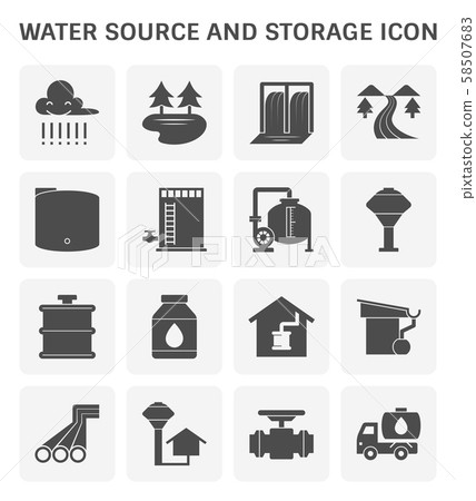 water source icon - Stock Illustration [58507683] - PIXTA
