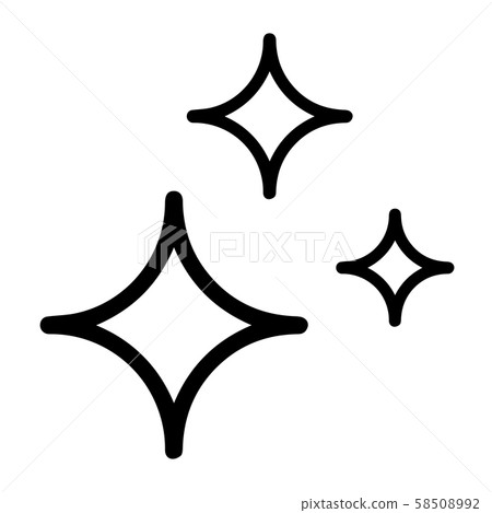 star blink outline icon vector - Stock Illustration [58508992] - PIXTA
