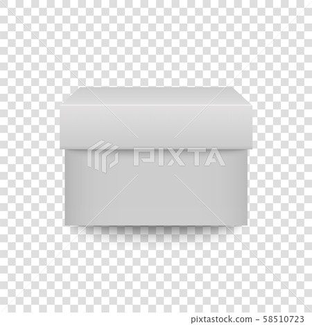 White square box isolated on transparent... - Stock Illustration ...
