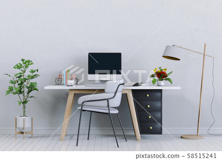 3D render of interior modern living room... - Stock Illustration ...