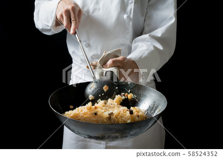 Cook fried fried rice - Stock Photo [58524352] - PIXTA
