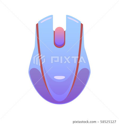 color wireless mouse, flat vector pc mouse in... - Stock Illustration ...
