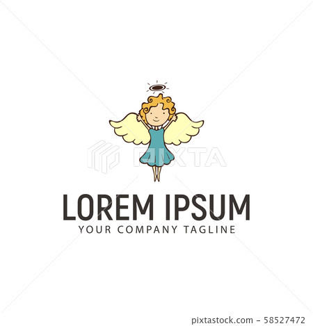 little angel logo design concept template - Stock Illustration [58527472] - PIXTA