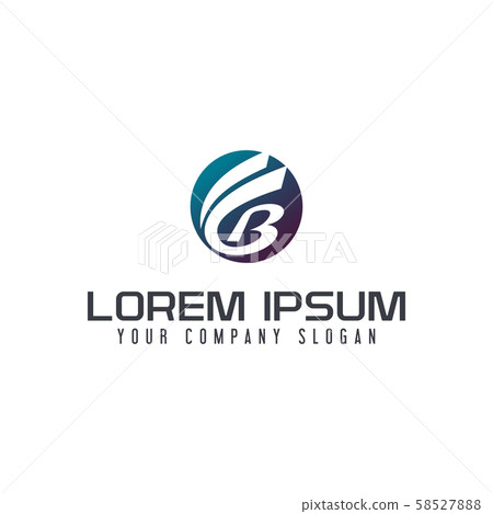 Letter B tech logo design concept template - Stock Illustration ...