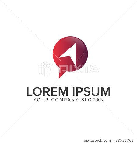 gps location logo design concept template. fully - Stock Illustration ...