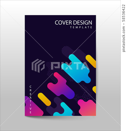 covers design with geometric rounded lines - Stock Illustration ...