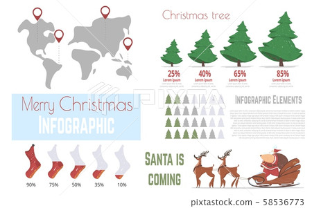 Winter Holidays Celebration Vector Infographics - Stock Illustration ...