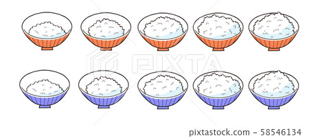 Various amounts of rice - Stock Illustration [58546134] - PIXTA