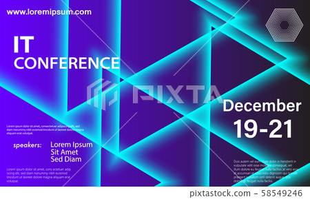 Conference design template. Business background. - Stock Illustration ...