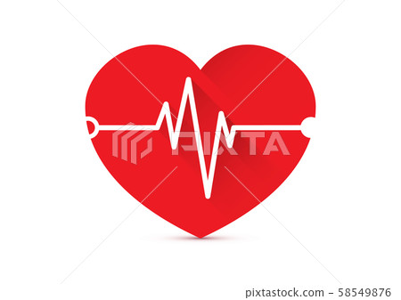 Heartbeat pulse texture background - Stock Illustration [58549876] - PIXTA