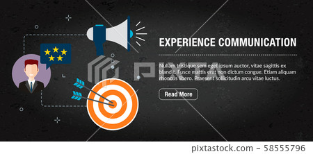 Experience communication, concept banner for - Stock Illustration ...
