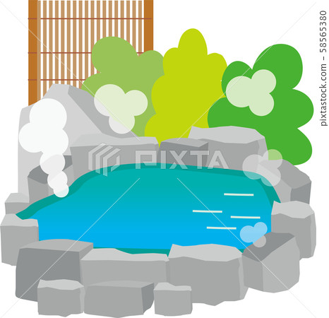 Hot spring illustration - Stock Illustration [58565380] - PIXTA