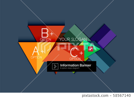 Flat design color information banner template... - Stock Illustration ...